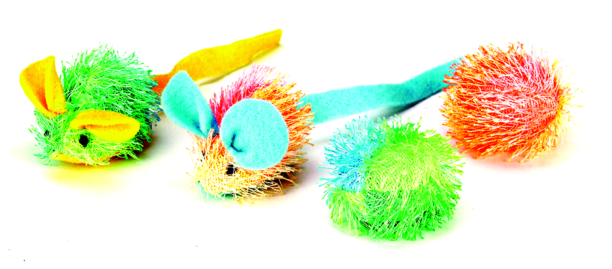 STRINGY MICE & BALL W/NIP 4PK - Ethical Pet