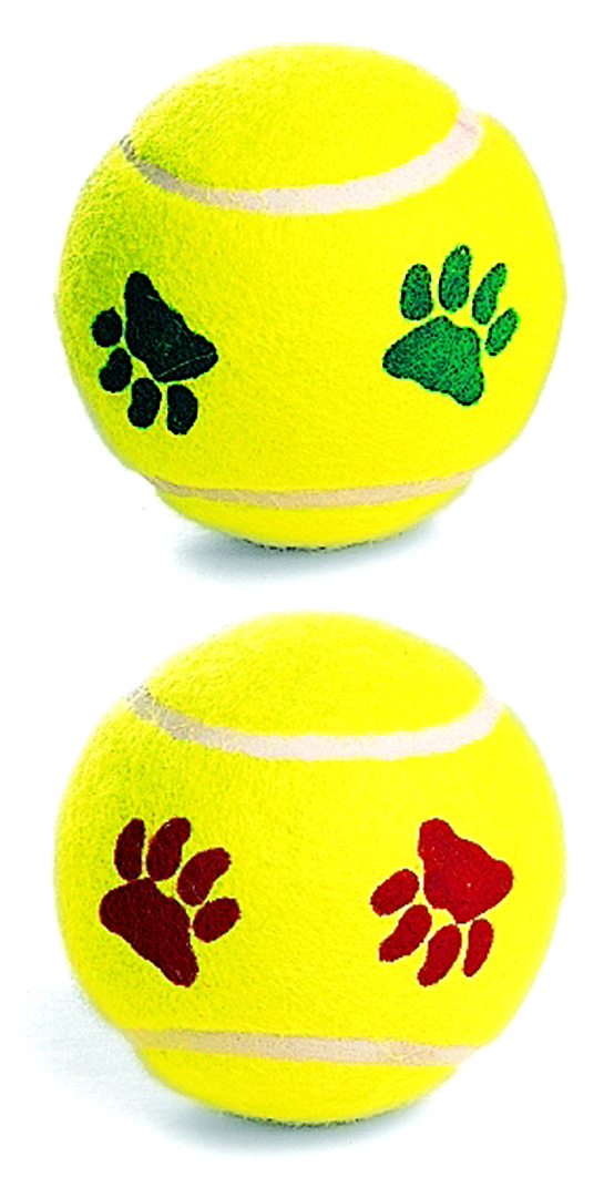 MINT FLAVORED PAW PRINT TENNIS BALLS 2 PK - Ethical Pet